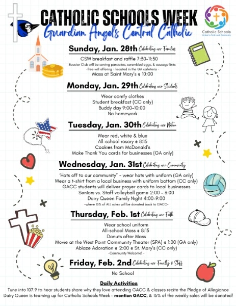 Guardian Angels Central Catholic - Catholic Schools Week!